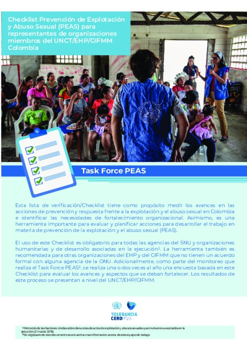 PSEA Task Force Checklist | IASC / PSEA PSEA Task Force Checklist | IASC / PSEA